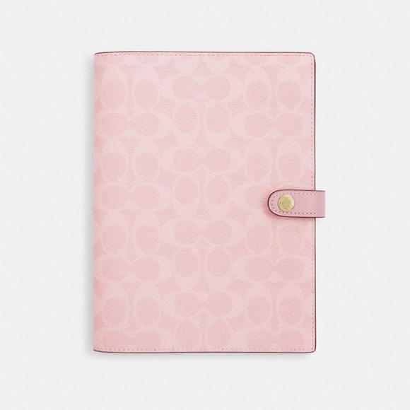 Coach | Office | Coach Notebook In Signature Canvas In Powder Pink Cz98 ...